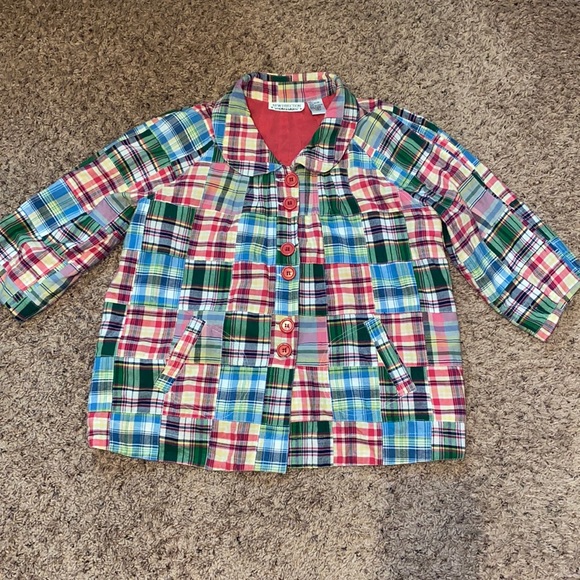 new directions | Jackets & Coats | Vintage Madras Patchwork Plaid ...